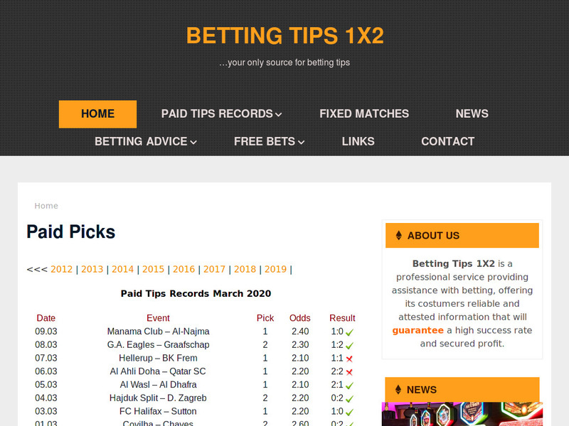 Best Betting Products » BETTING TIPS 1X2 Best Betting Products » BETTING TIPS 1X2